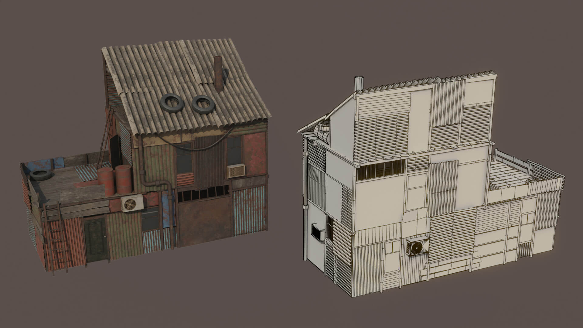 Shanty Town - 3D Model by korboleev