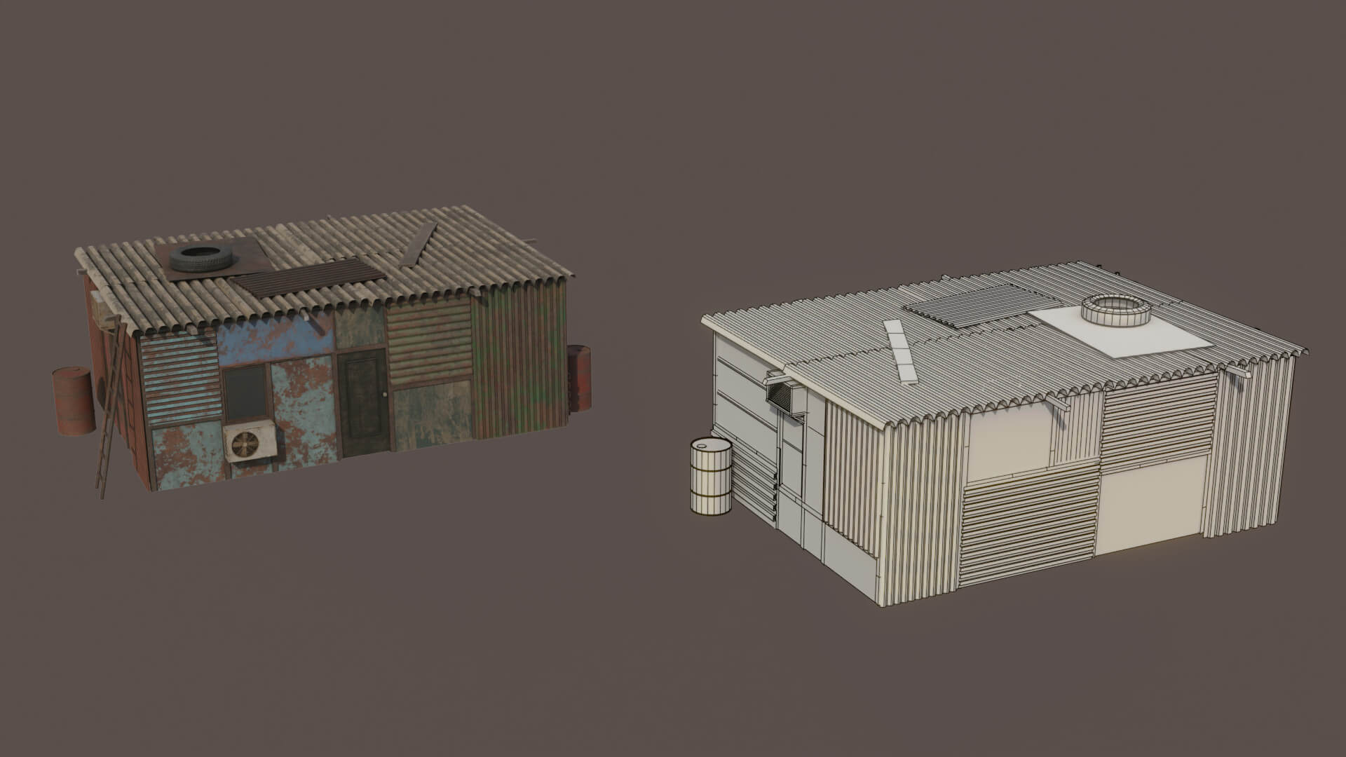 Shanty Town - 3D Model by korboleev