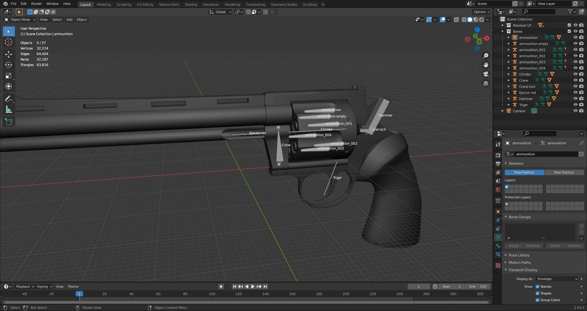 Colt Python - 3D Model by KorboleevV