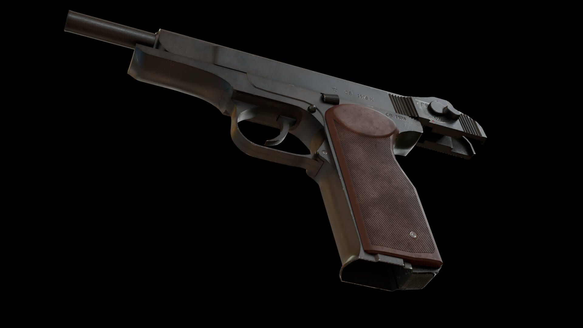 Stechkin Automatic Pistol - 3D Model by KorboleevV