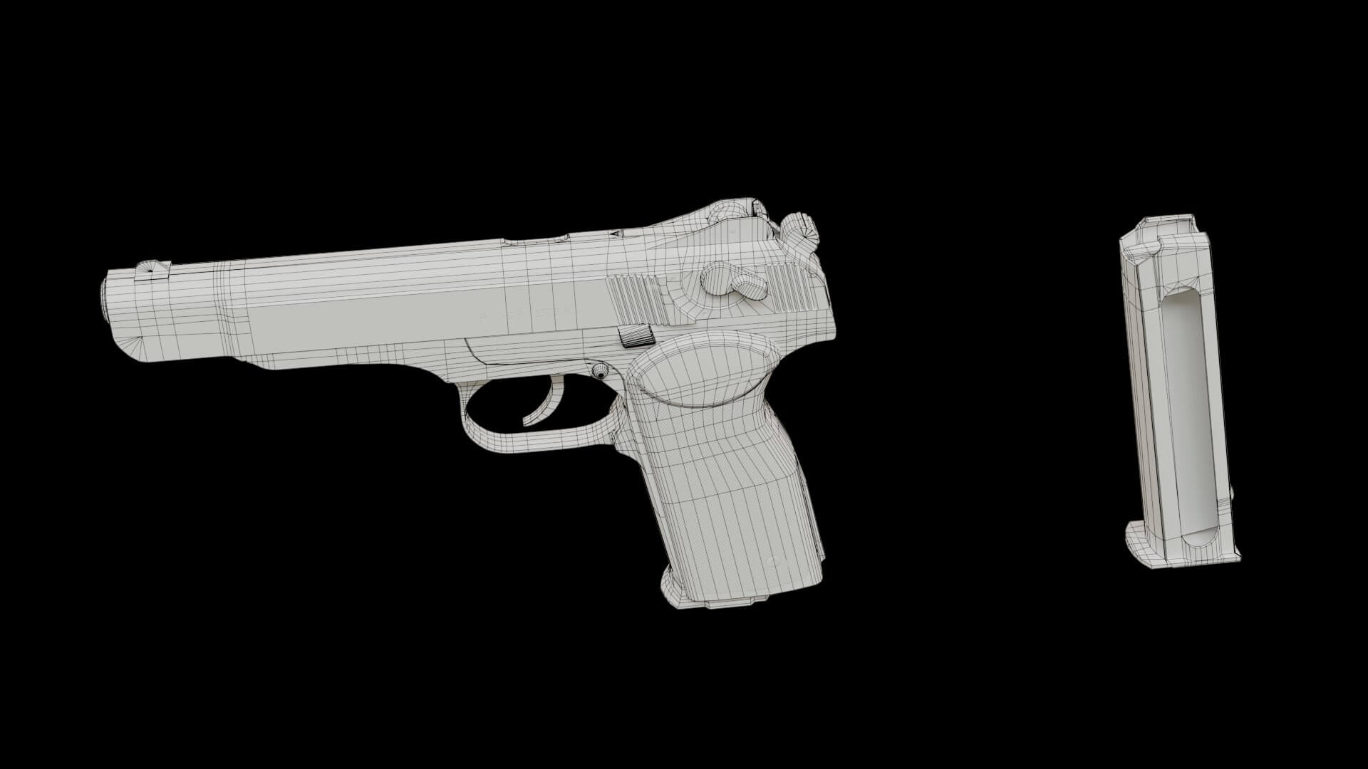 Stechkin Automatic Pistol - 3D Model by KorboleevV