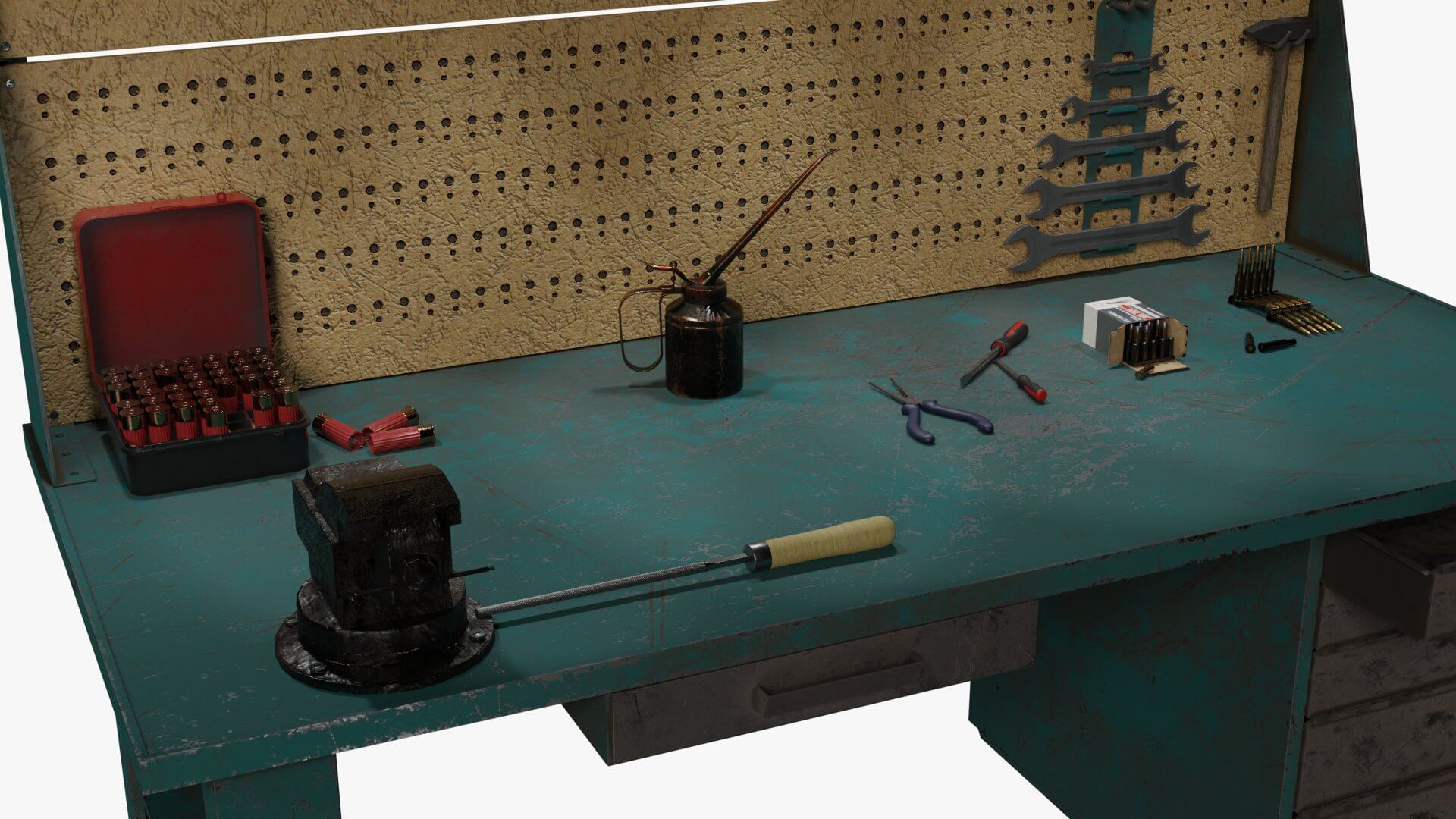 Weapon Workbench with Tools - 3D Model by KorboleevV