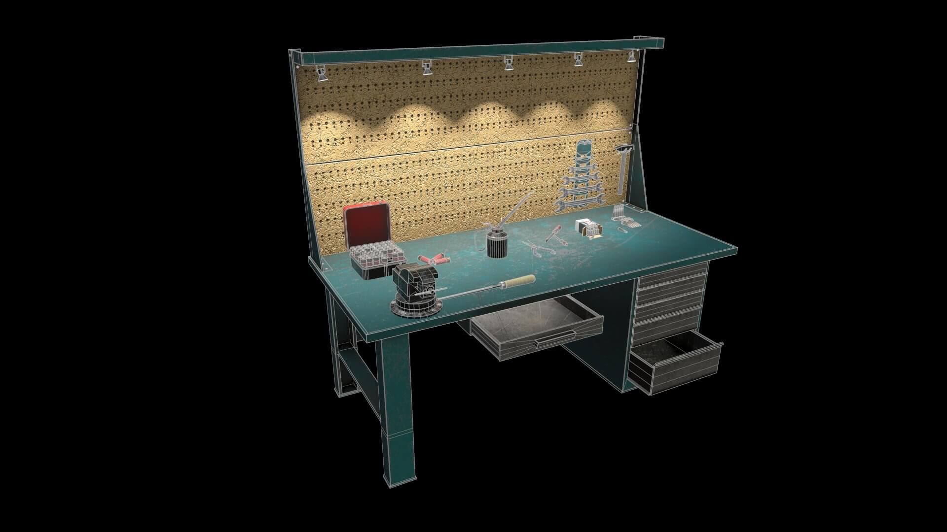 Weapon Workbench with Tools - 3D Model by KorboleevV