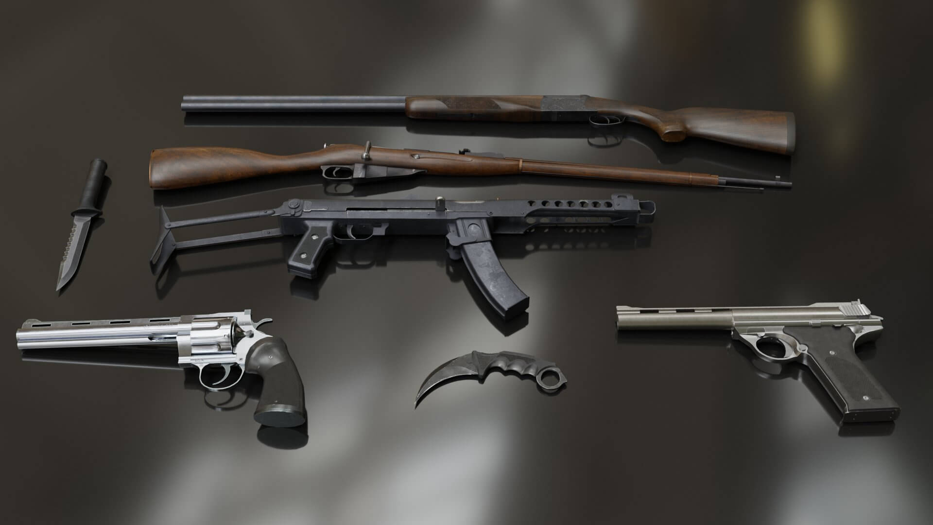 Weapons Pack - 3D Model by KorboleevV