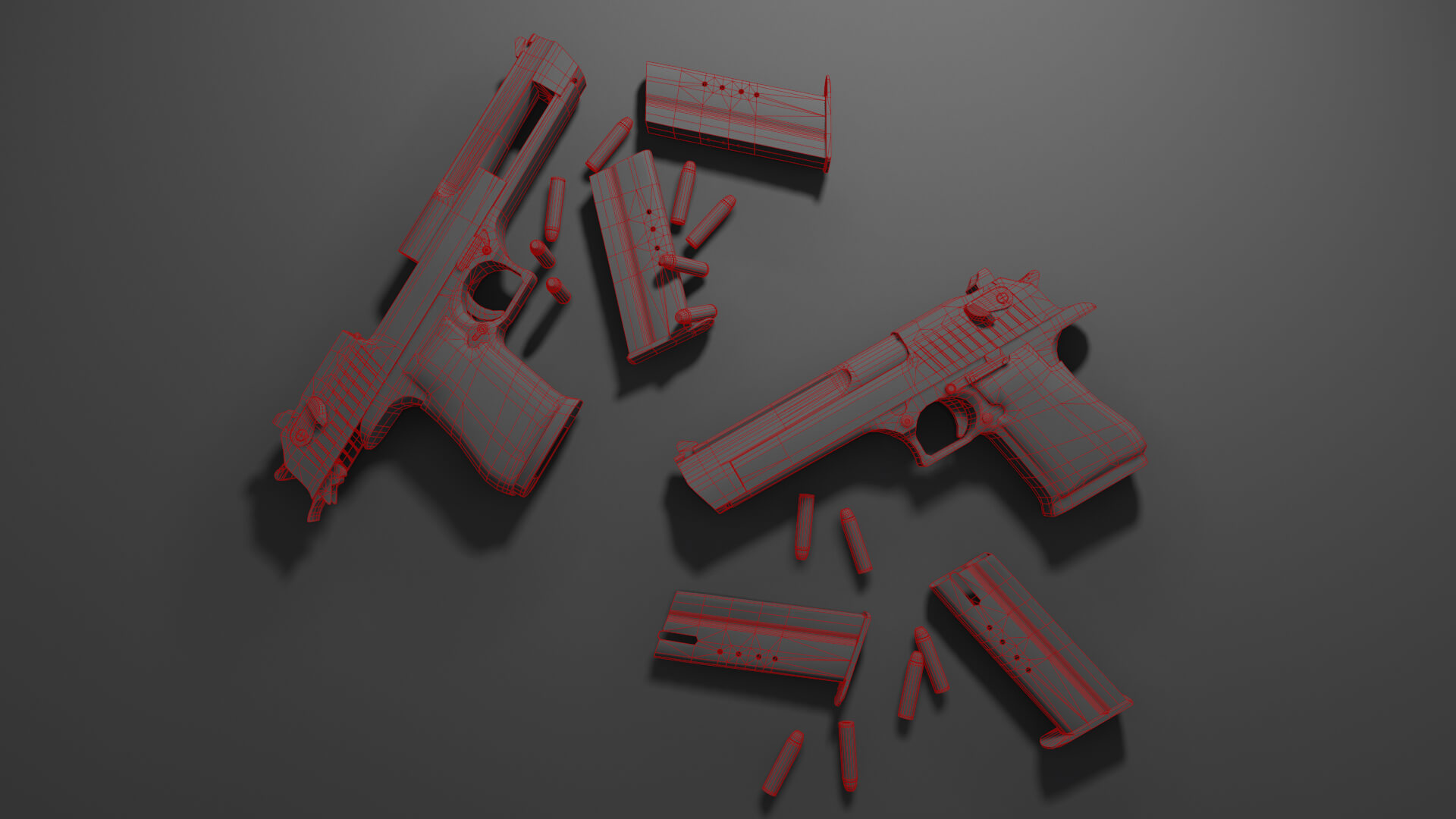 Desert Eagle Pistol - 3D Model by Kostiantyn Chudak