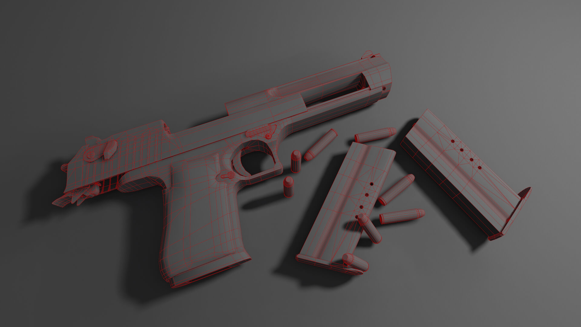 Desert Eagle Pistol - 3D Model by Kostiantyn Chudak