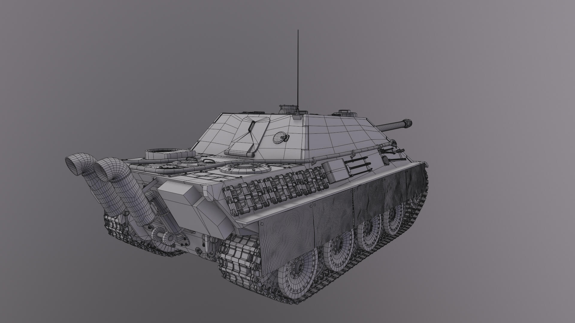 Jagdpanther G1 Tank Destroyer - 3D Model by Kostiantyn Chudak