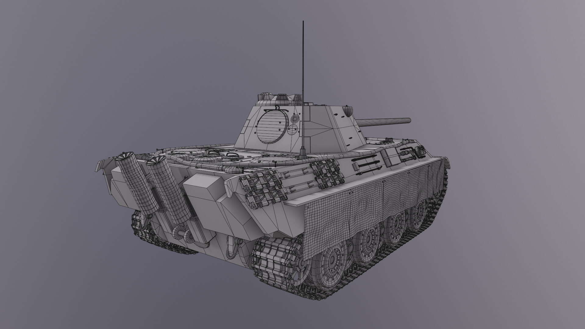 Panther F Tank - 3D Model by Kostiantyn Chudak