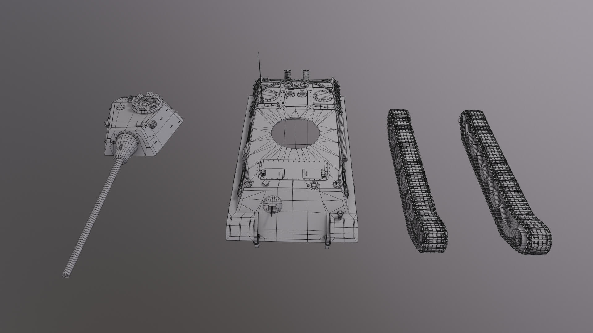 Panther F Tank - 3D Model by Kostiantyn Chudak