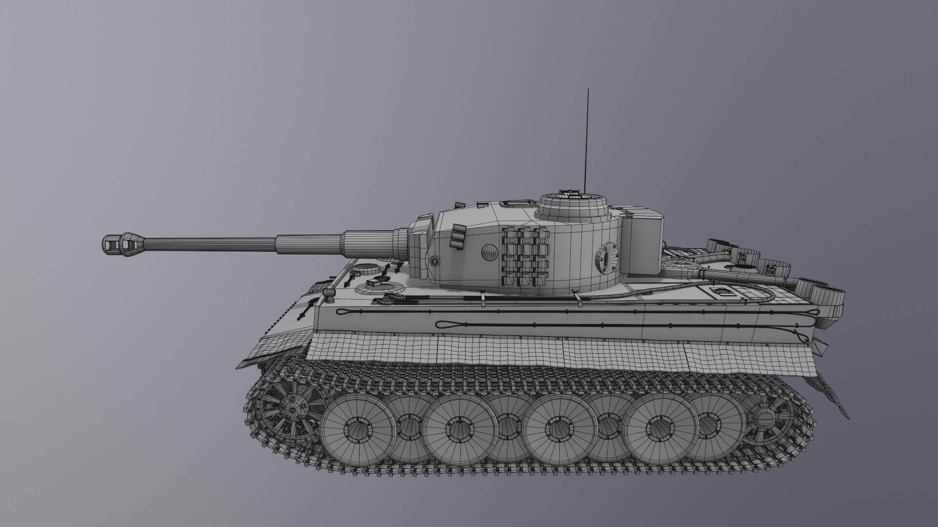 Tiger H1 Tank - 3D Model by Kostiantyn Chudak