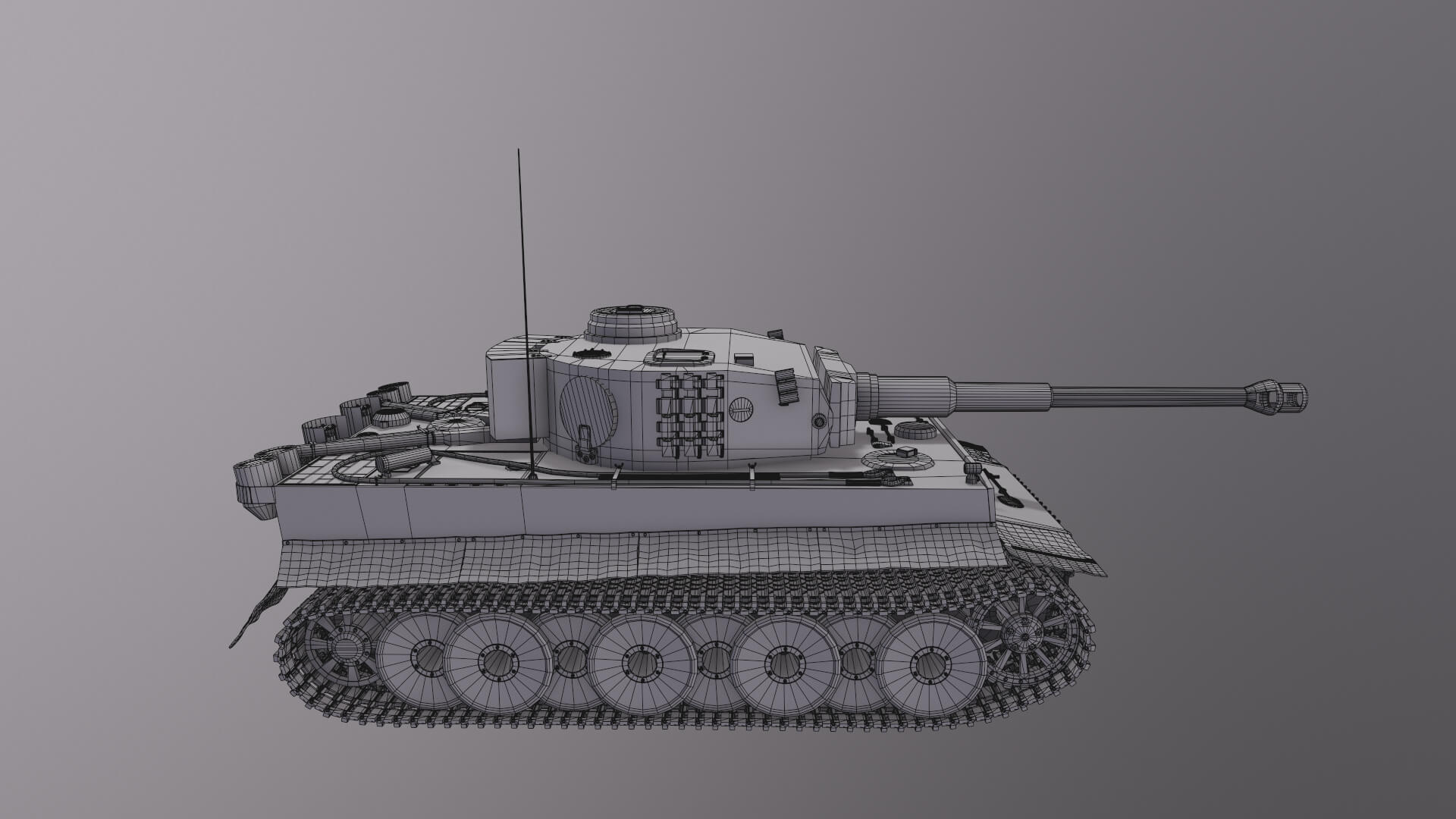 Tiger H1 Tank - 3D Model by Kostiantyn Chudak