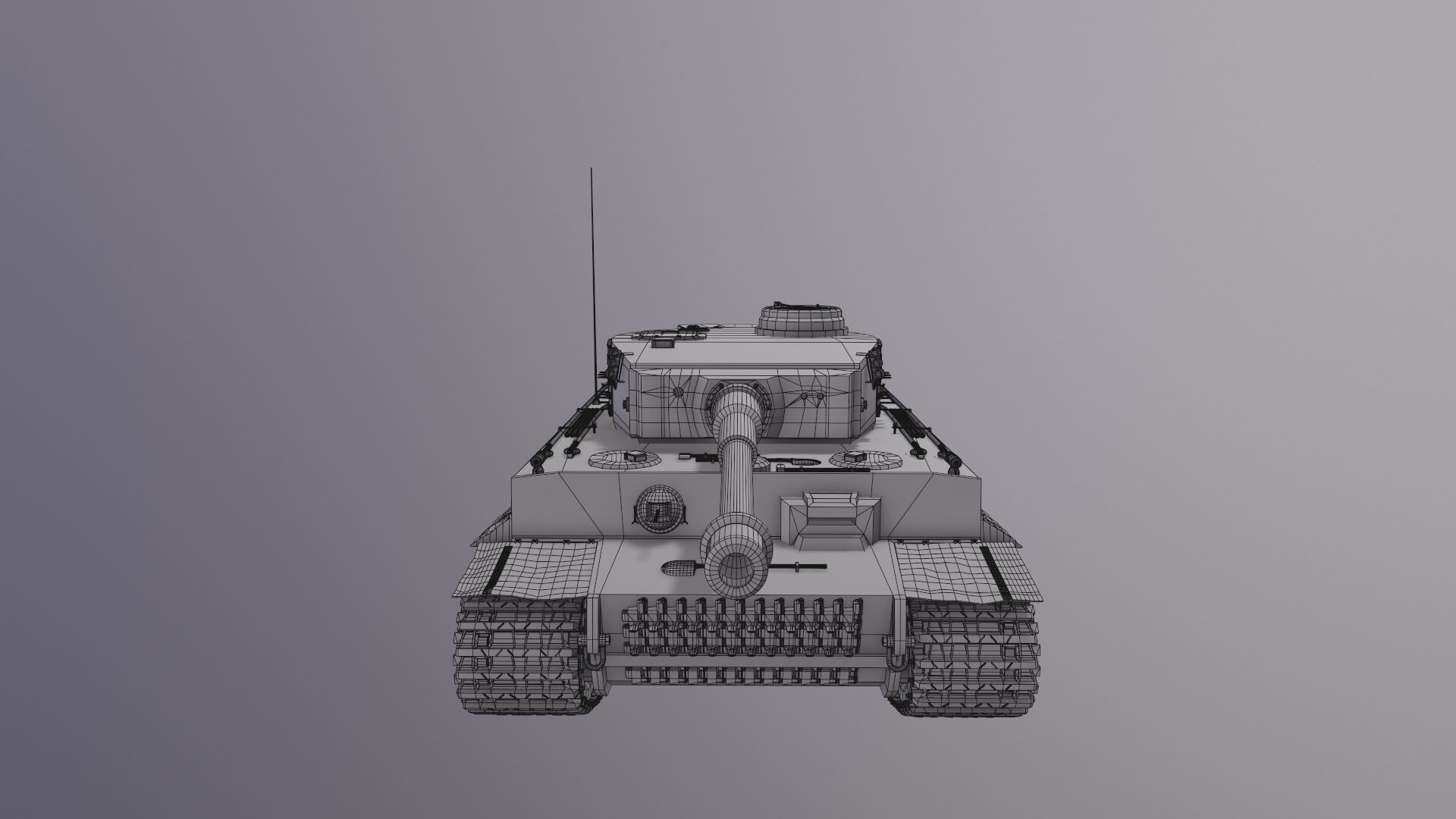 Tiger H1 Tank - 3D Model by Kostiantyn Chudak