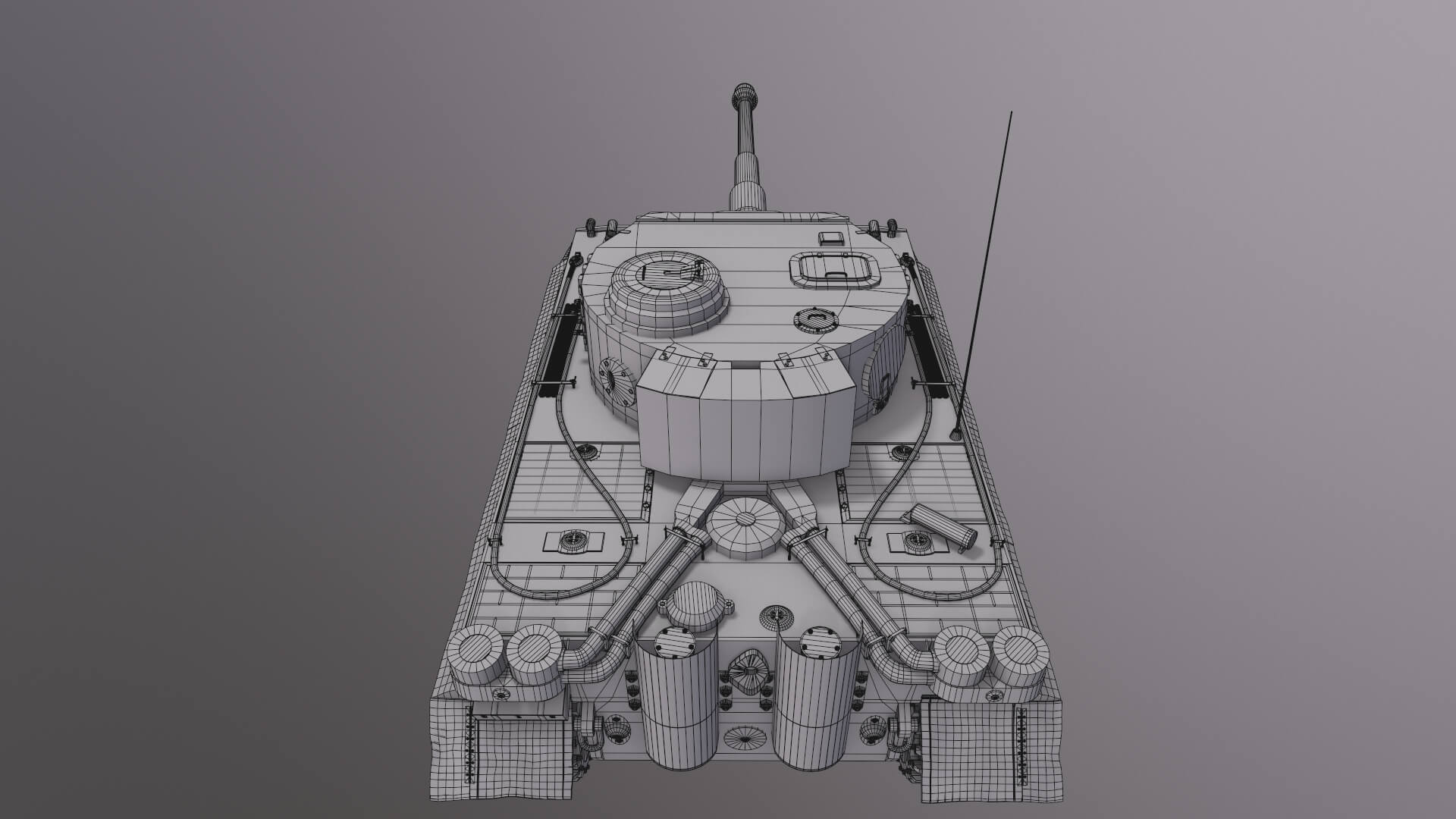 Tiger H1 Tank - 3D Model by Kostiantyn Chudak