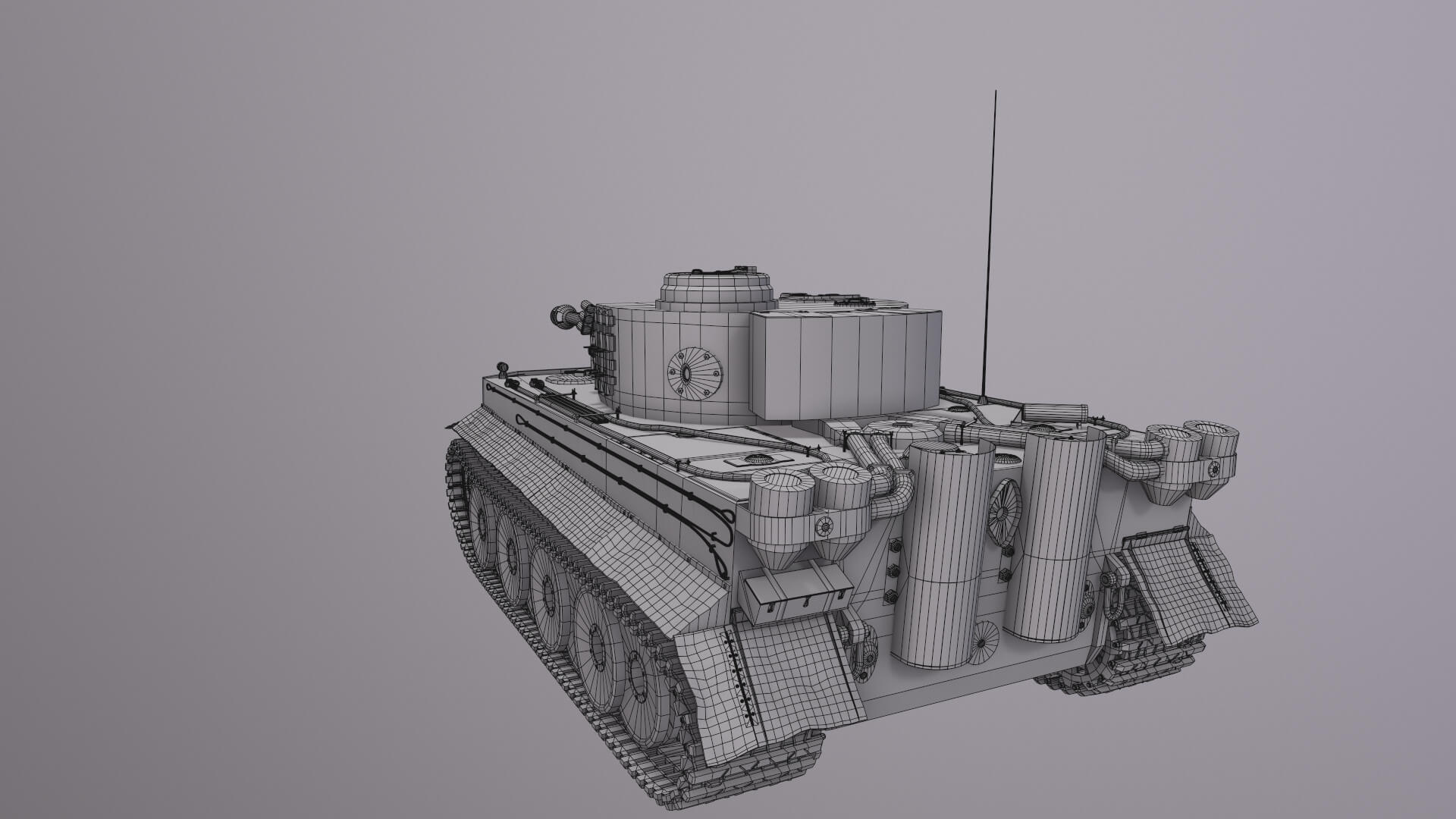 Tiger H1 Tank - 3D Model by Kostiantyn Chudak