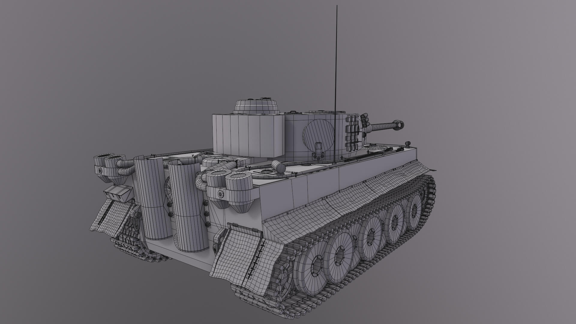 Tiger H1 Tank - 3D Model by Kostiantyn Chudak