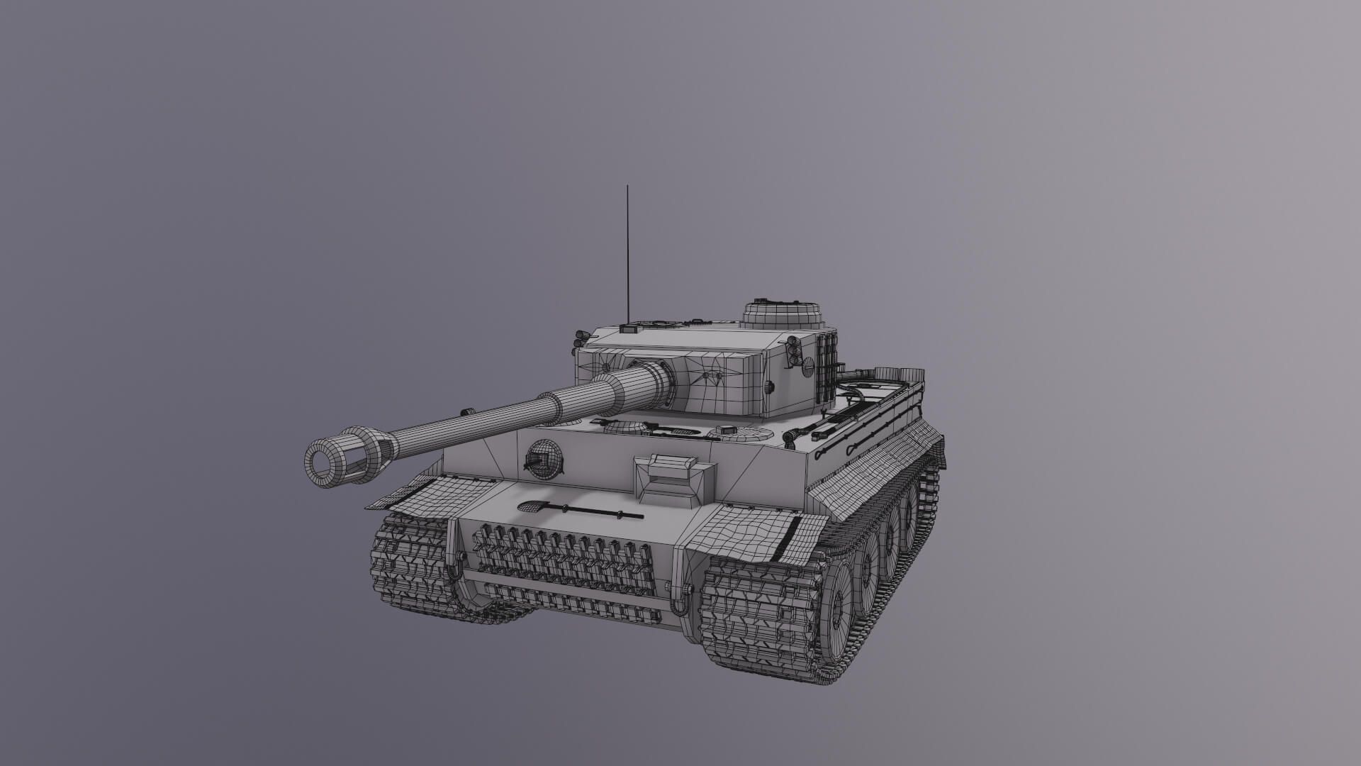 Tiger H1 Tank - 3D Model by Kostiantyn Chudak