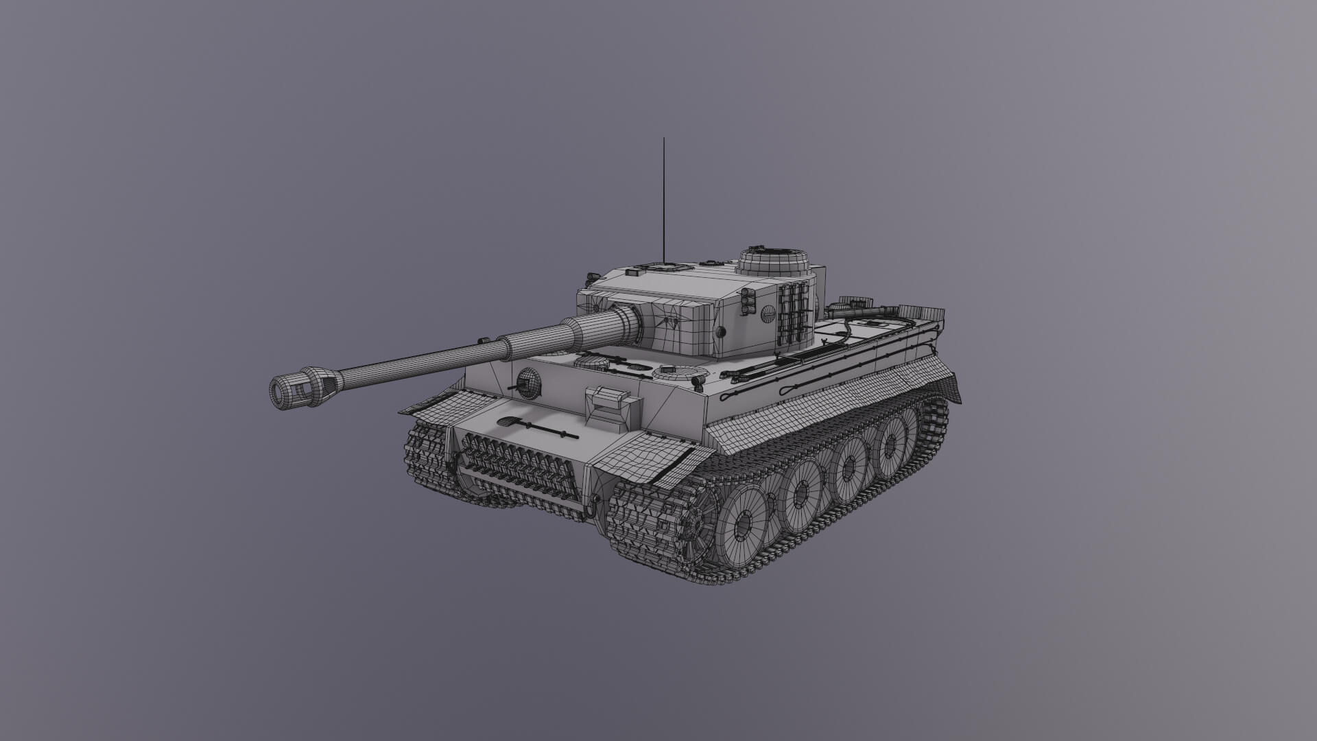 Tiger H1 Tank - 3D Model by Kostiantyn Chudak