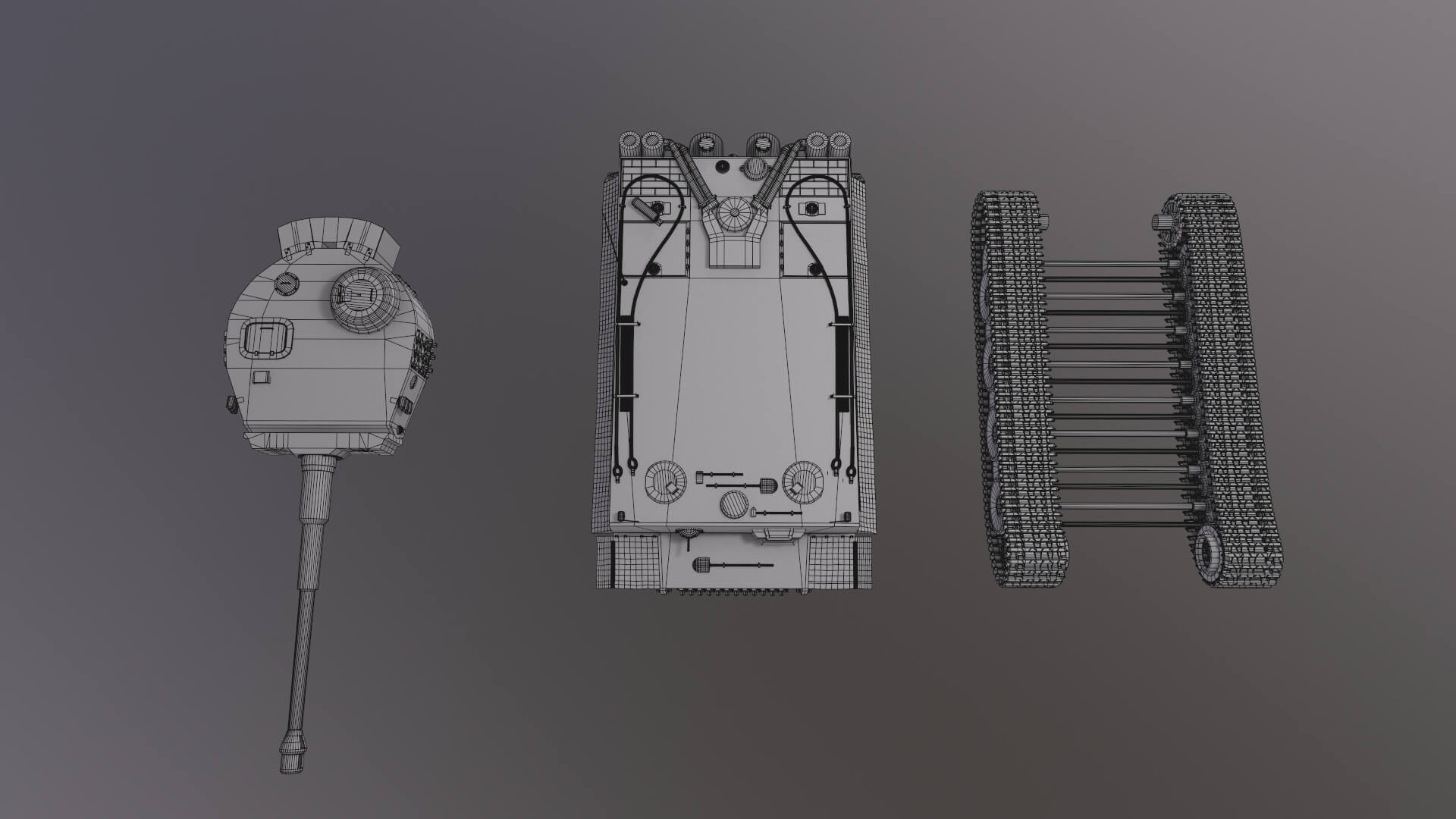 Tiger H1 Tank - 3D Model by Kostiantyn Chudak