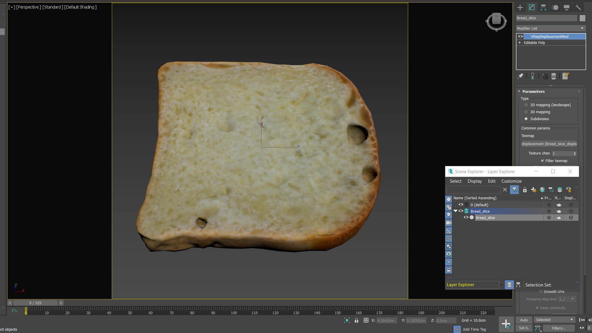 Bread Slice - 3D Model by Krakken