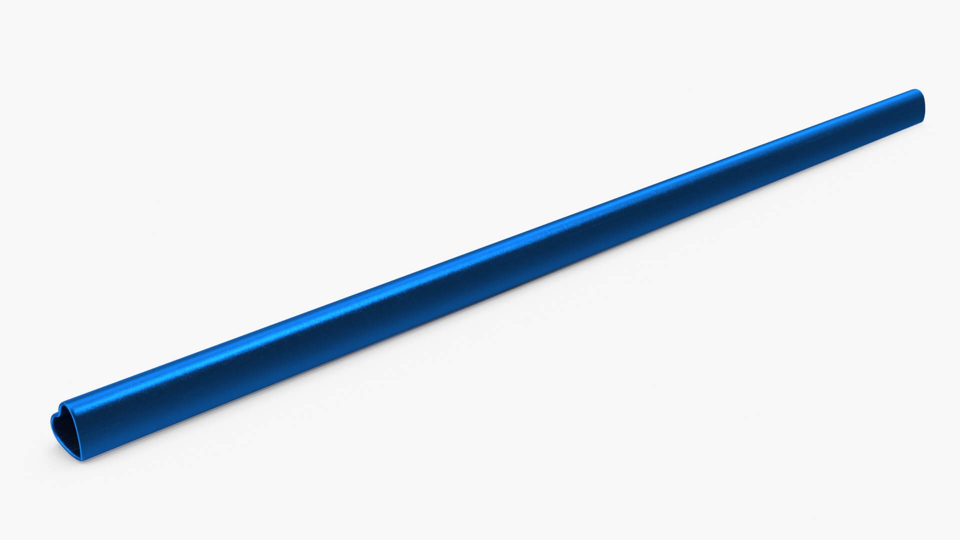 Heart Shaped Drinking Straw Blue - 3D Model by Krakken