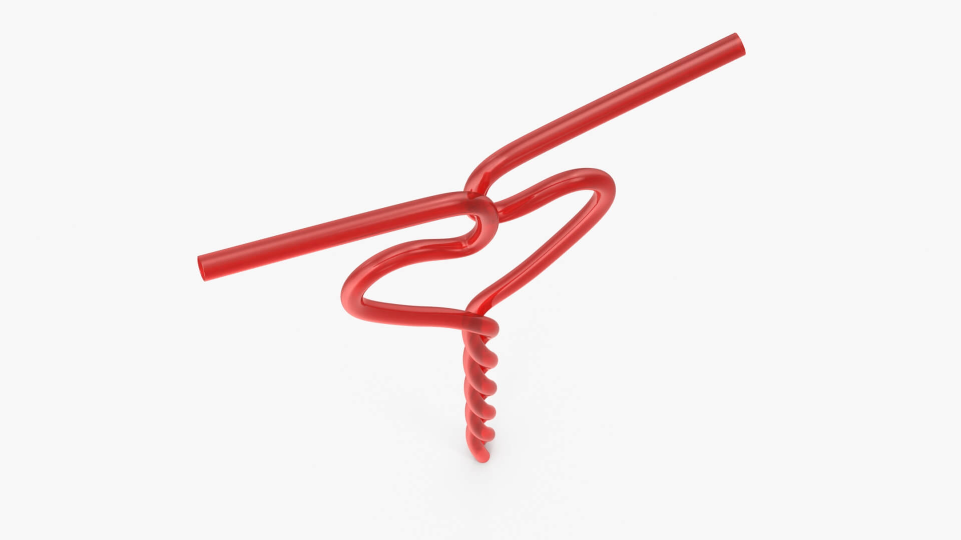 Heart Shaped Plastic Couple Straw - 3D Model by Krakken