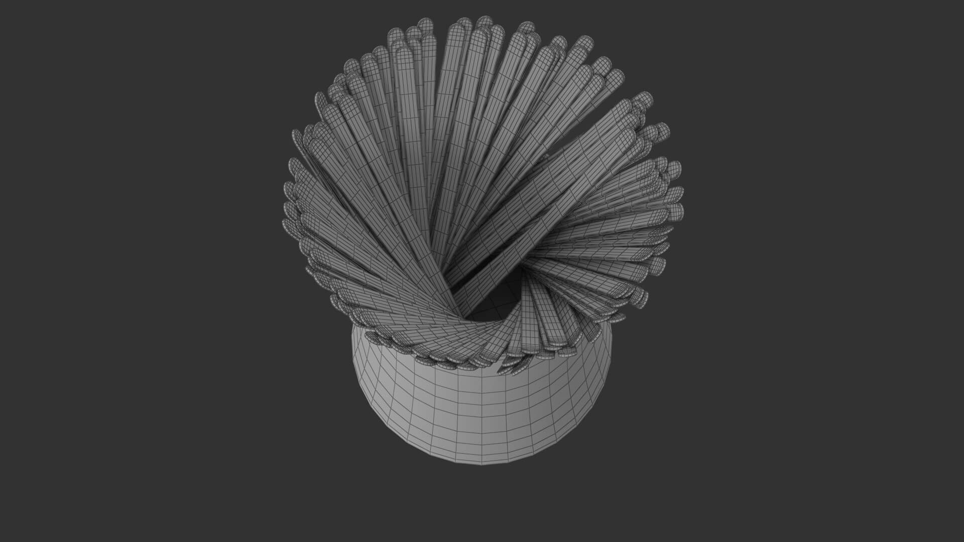 Wooden Coffee Stirrers in Glass - 3D Model by Krakken