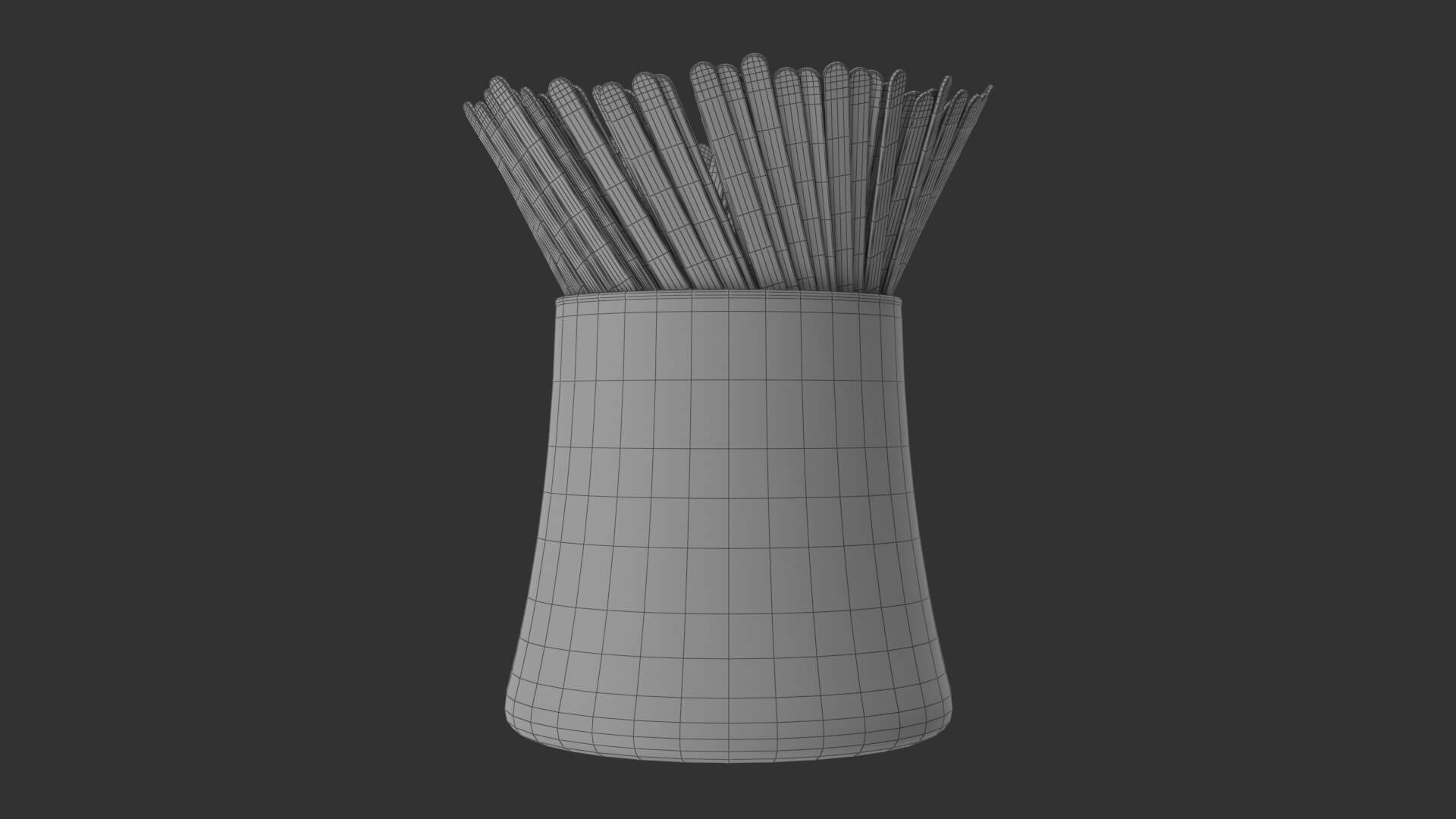 Wooden Coffee Stirrers in Glass - 3D Model by Krakken