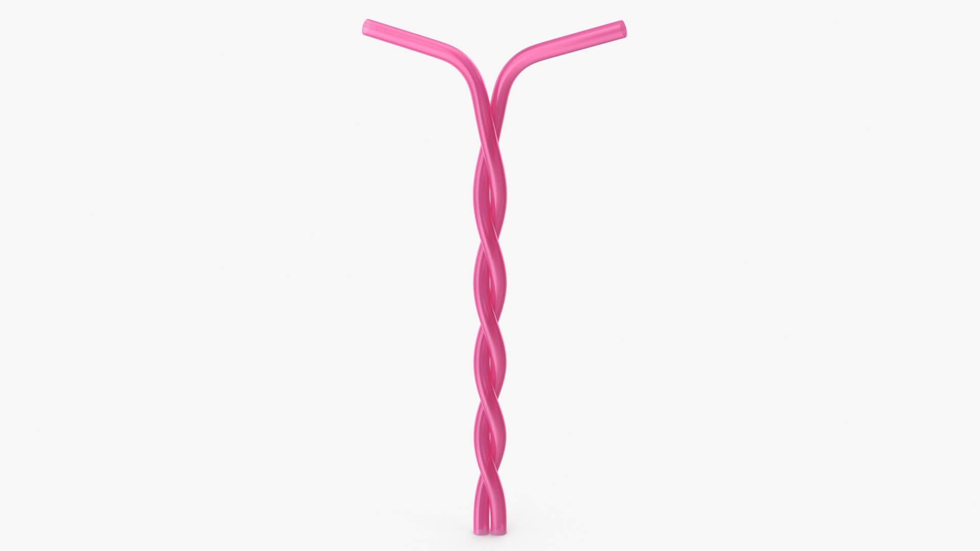 Y Shape Plastic Drinking Straw - 3D Model by Krakken