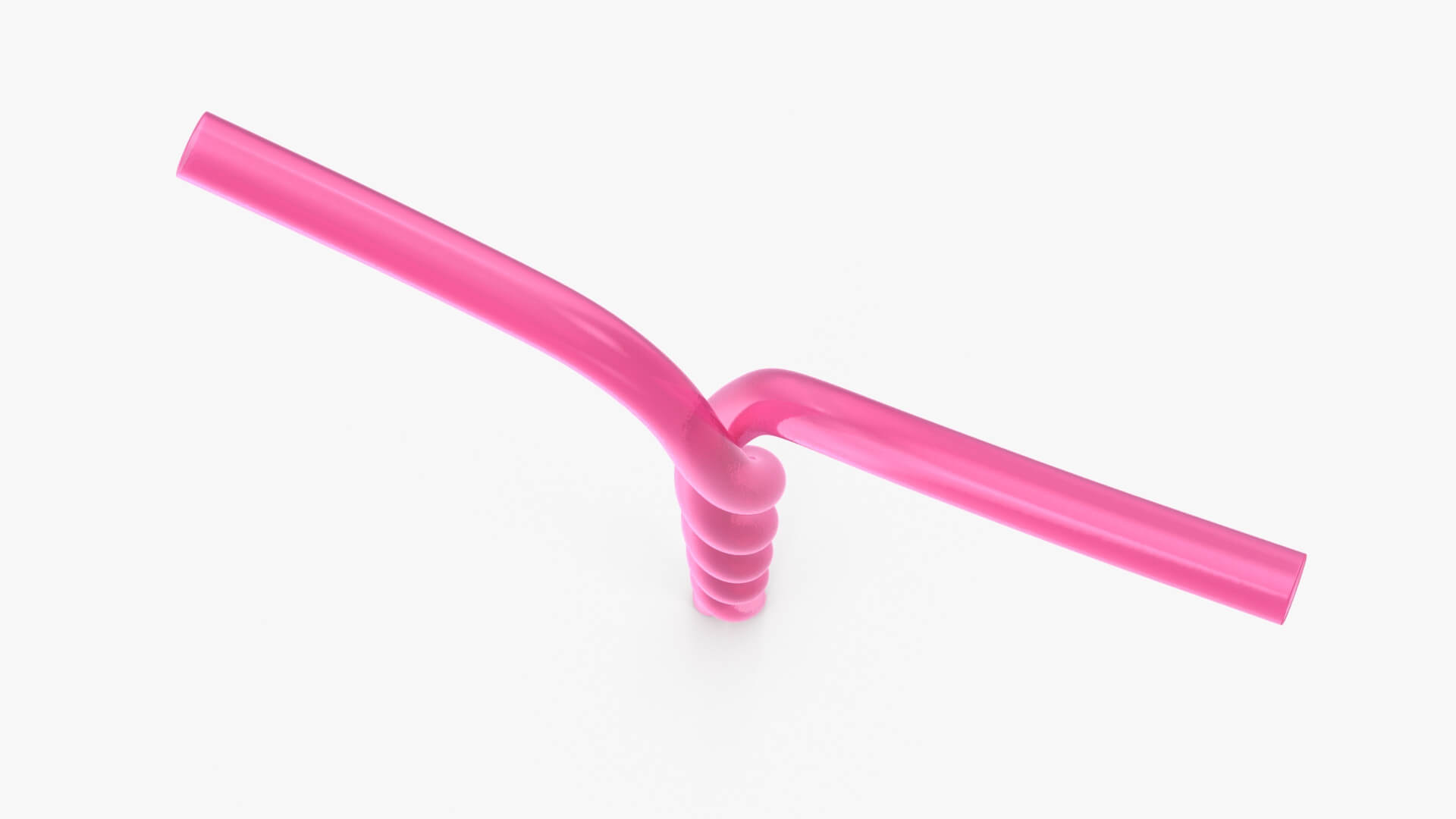Y Shape Plastic Drinking Straw - 3D Model by Krakken