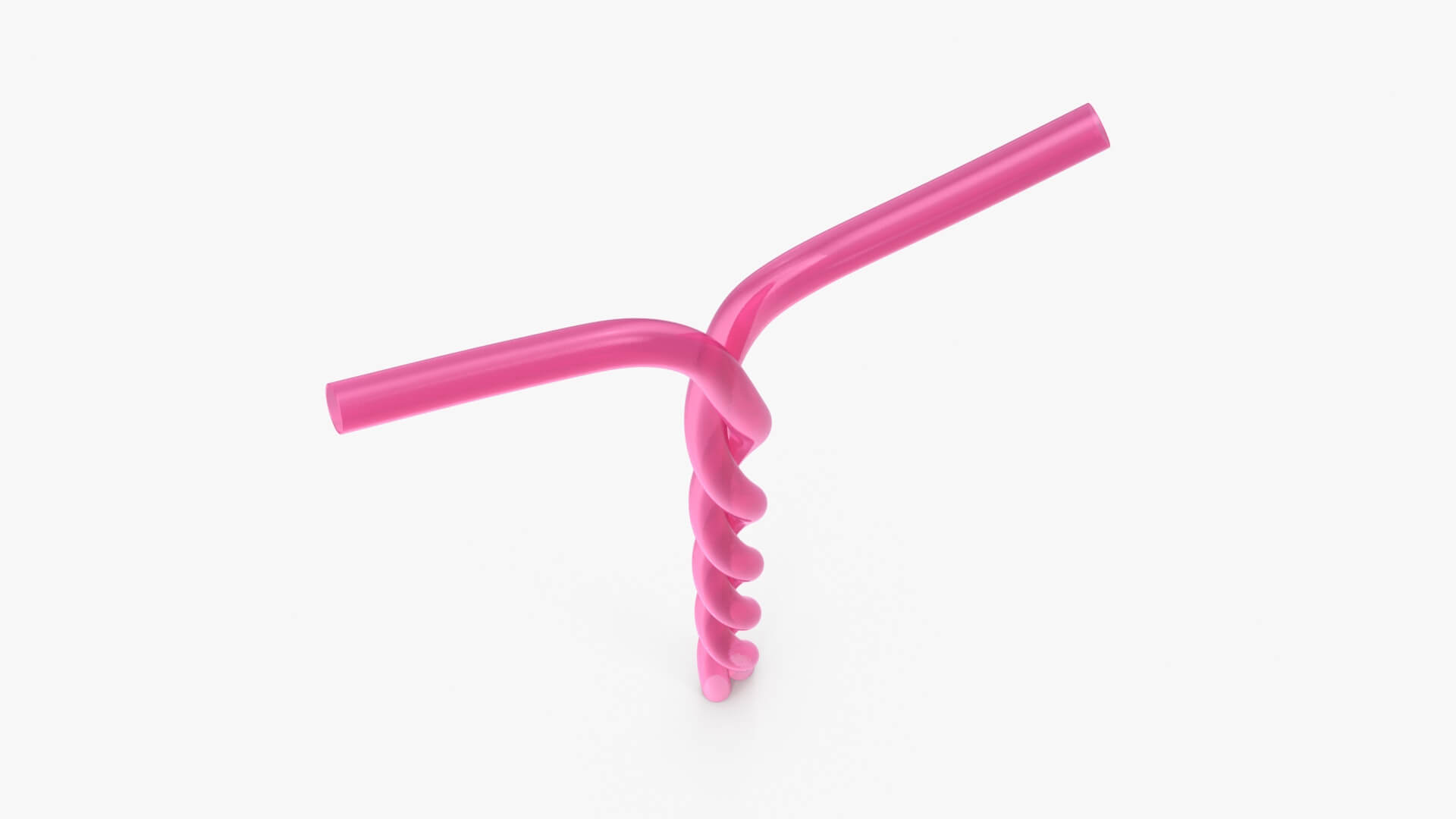 Y Shape Plastic Drinking Straw - 3D Model by Krakken