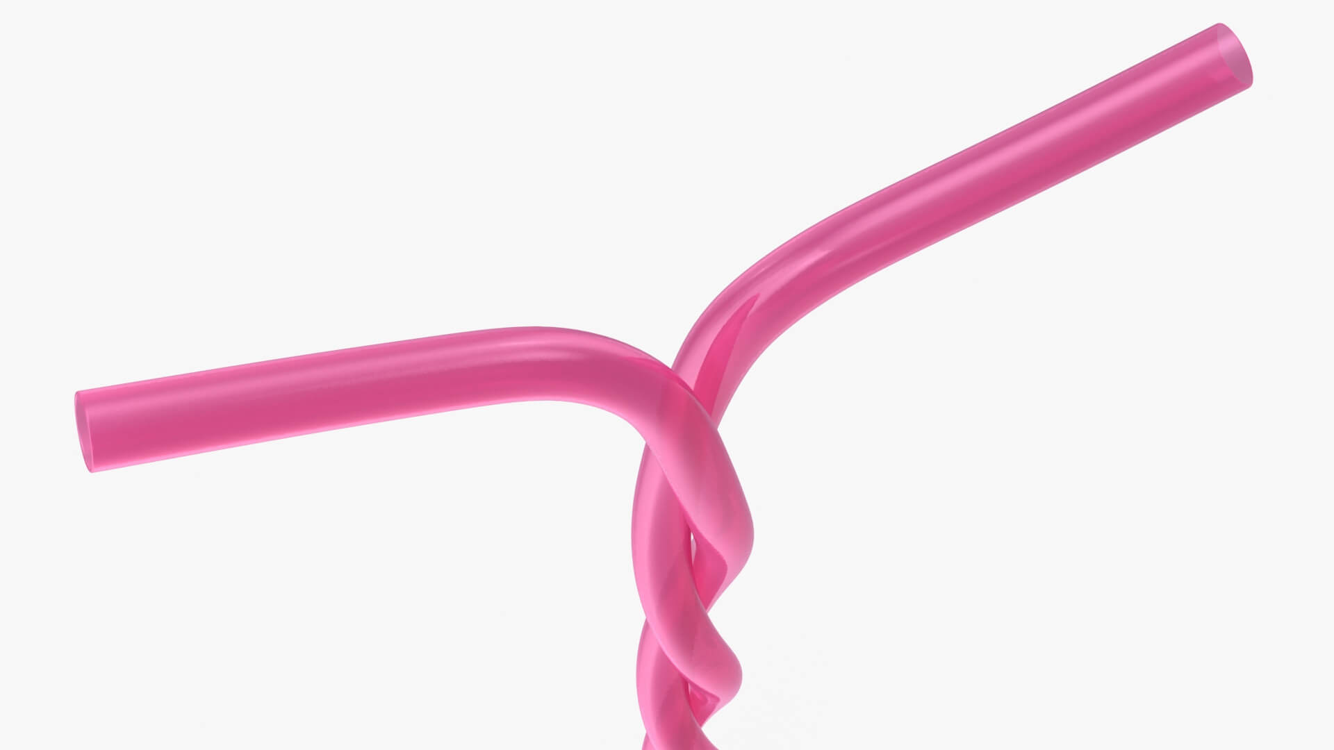 Y Shape Plastic Drinking Straw - 3D Model by Krakken