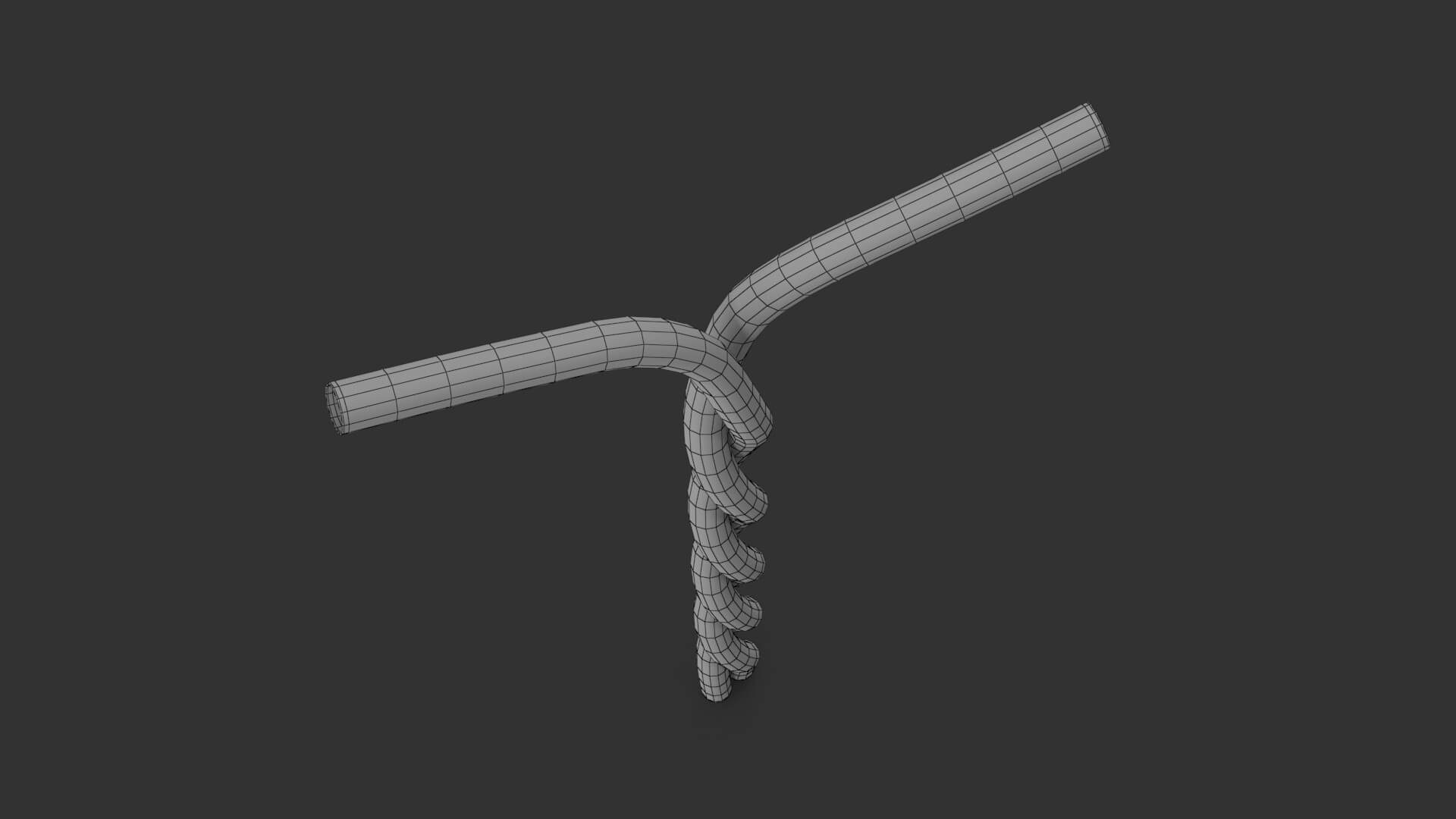 Y Shape Plastic Drinking Straw - 3D Model by Krakken