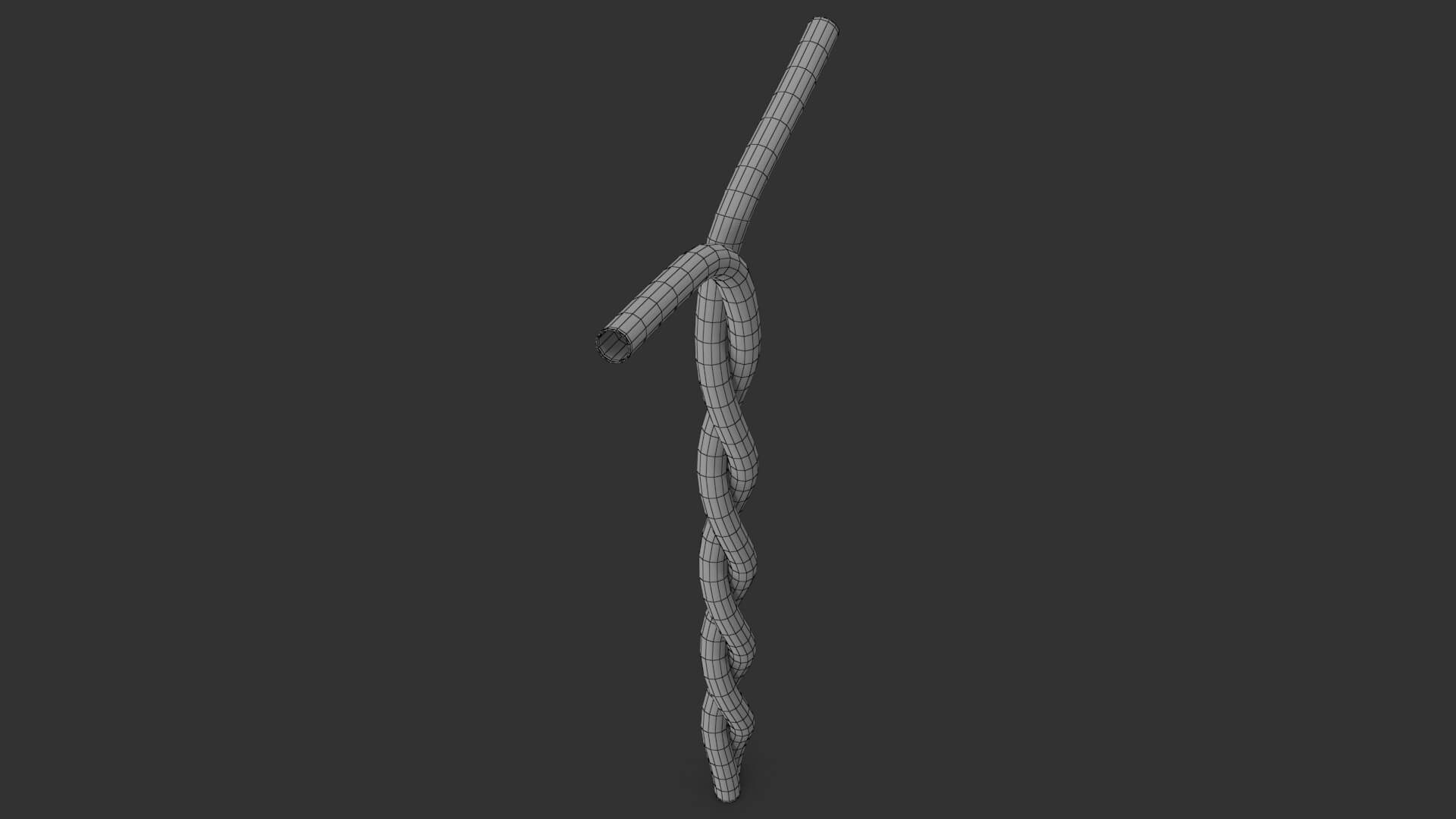 Y Shape Plastic Drinking Straw - 3D Model by Krakken