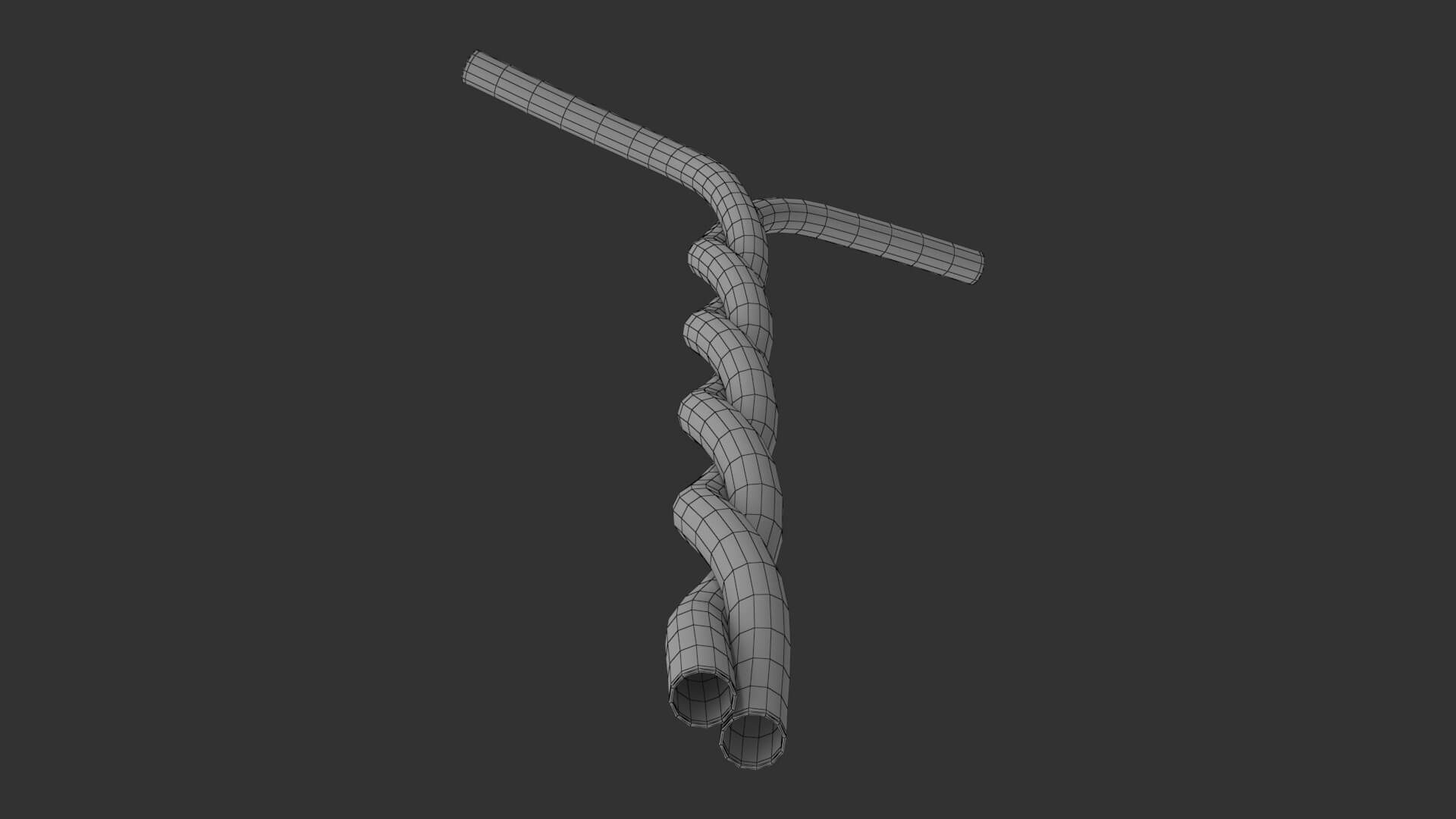 Y Shape Plastic Drinking Straw - 3D Model by Krakken