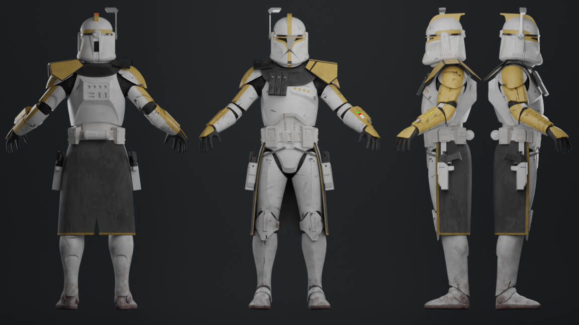 Phase I ARC Clone Trooper (Commander) - 3D Model by Kralyks