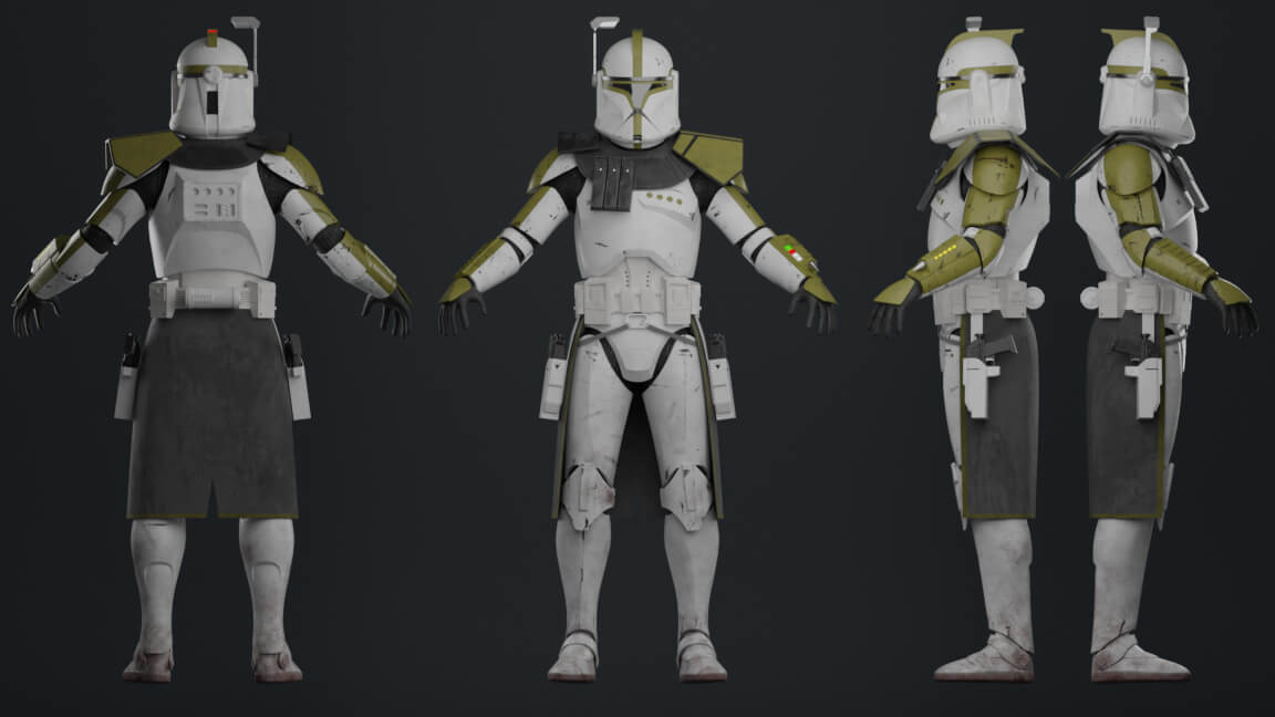 Phase I ARC Clone Trooper (Sergeant) - 3D Model by Kralyks
