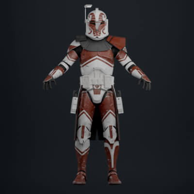 Phase I Clone Captain Keeli - 3D Model by Kralyks