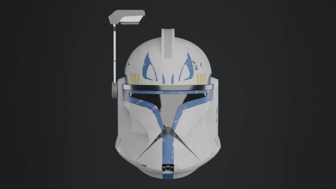 Phase I Clone Captain Rex Helmet - 3D Model by Kralyks