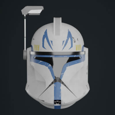 Phase I Clone Captain Rex Helmet - 3D Model by Kralyks