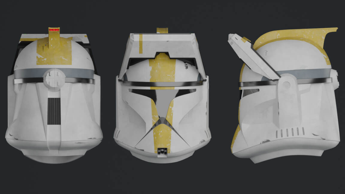 Phase I Clone Commander Bly Helmet - 3D Model by Kralyks