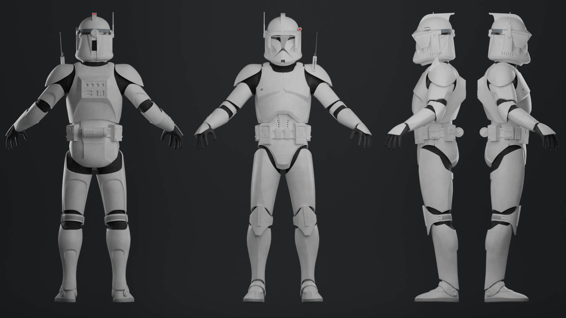 Phase I Clone Commander Cody - 3D Model by Kralyks