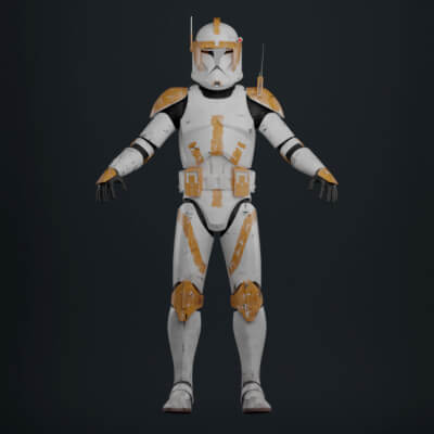 Phase I Clone Commander Cody - 3D Model by Kralyks