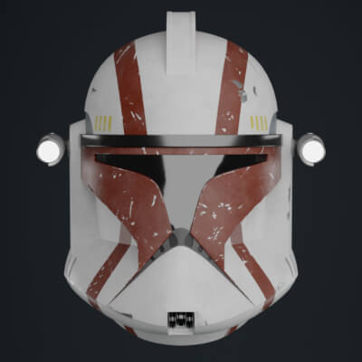 Phase I Clone Commander Fil Helmet - 3D Model by Kralyks