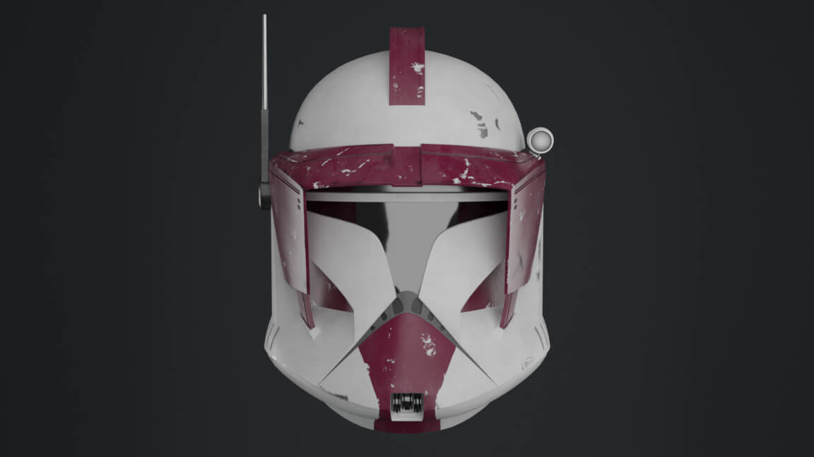 Phase I Clone Commander Fox Helmet - 3D Model by Kralyks