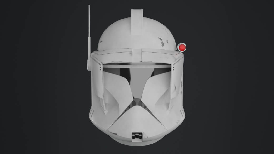 Phase I Clone Commander Fox Helmet - 3D Model by Kralyks