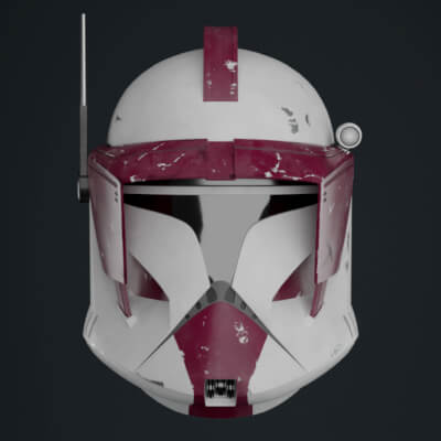 Phase I Clone Commander Stone Helmet - 3D Model by Kralyks