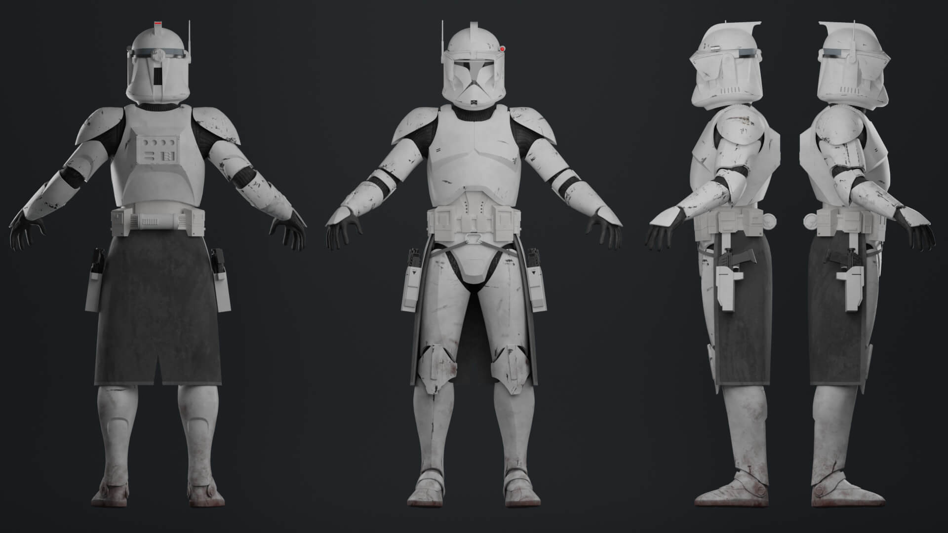 Phase I Clone Commander Fox - 3D Model by Kralyks