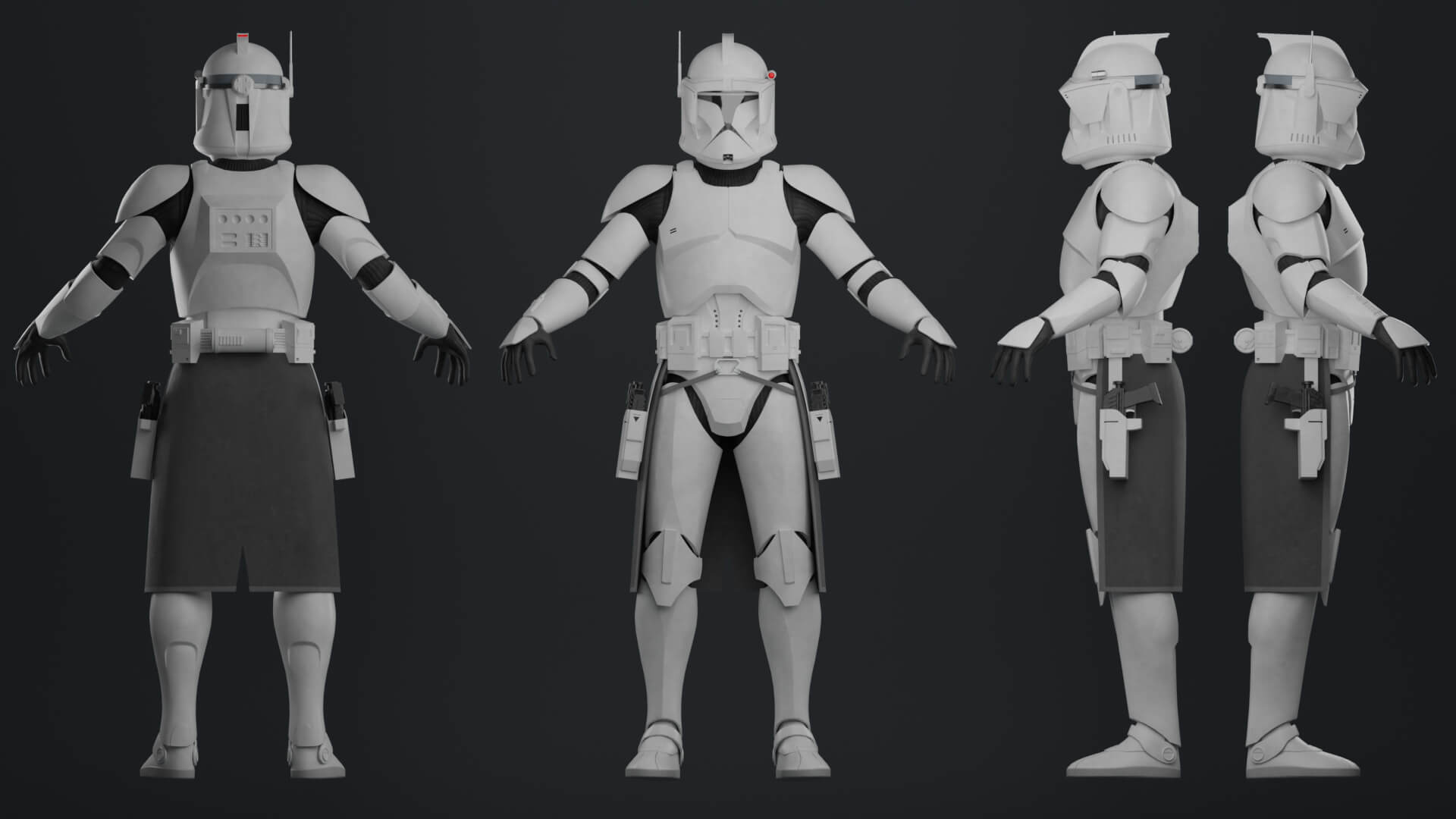 Phase I Clone Commander Fox - 3D Model by Kralyks