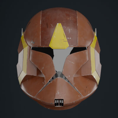 Phase I Clone Commander Jet Helmet - 3D Model by Kralyks