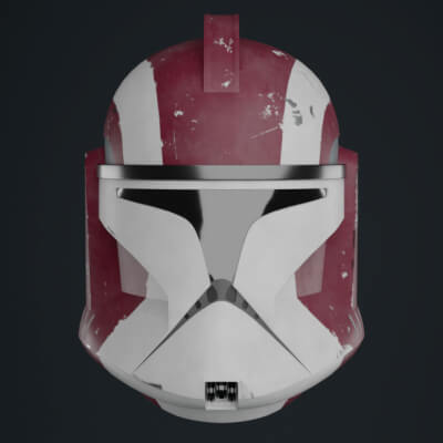Phase I Clone Commander Stone Helmet - 3D Model by Kralyks